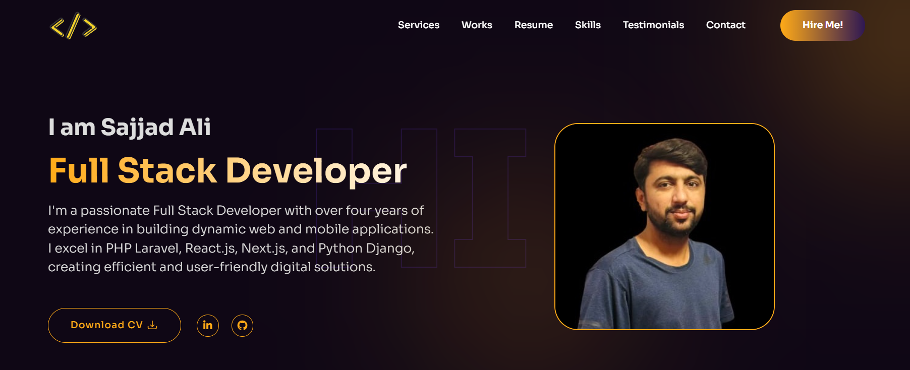 Sajjad Ali Full Stack Developer